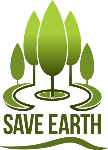 Save earth ecology poster for environment design Vector Image