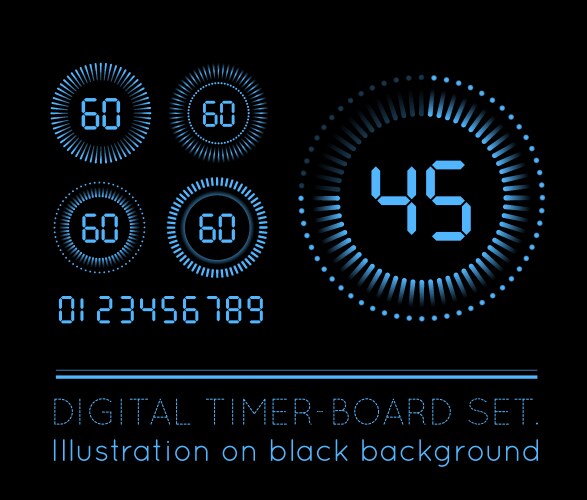 Countdown template digital clock Royalty Free Vector Image