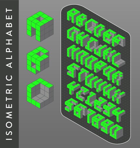 Isometric Alphabet Vector Images (over 7,900)