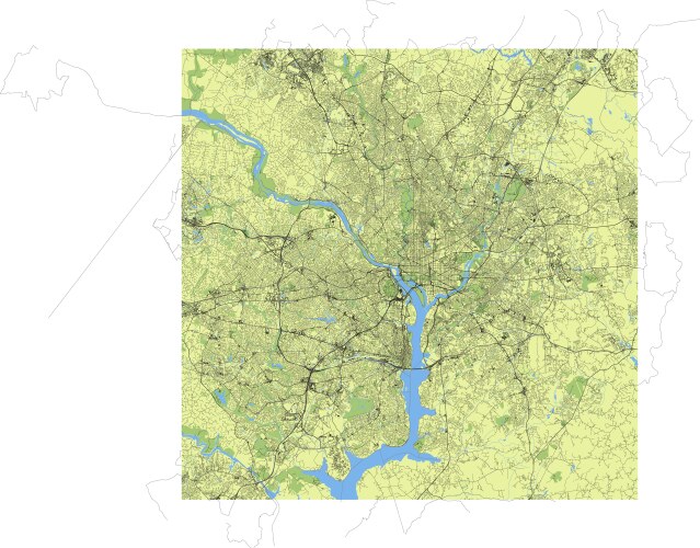 Washington Dc Map Vector Images (over 850)