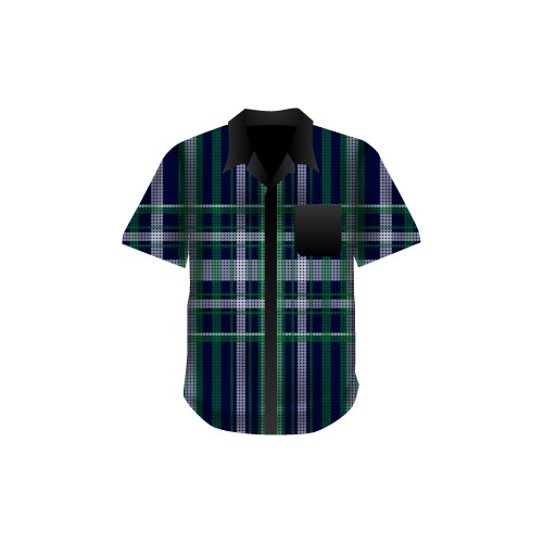 Design template short sleeve flannel shirt Vector Image