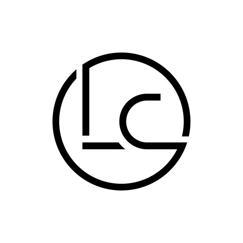 Ic logo from two letter with circle shape email Vector Image