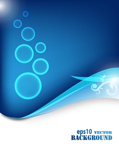 Blue abstract notes music background Royalty Free Vector