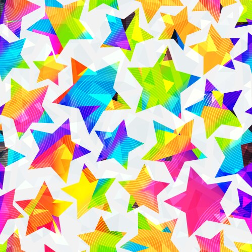Holographic star pattern Royalty Free Vector Image