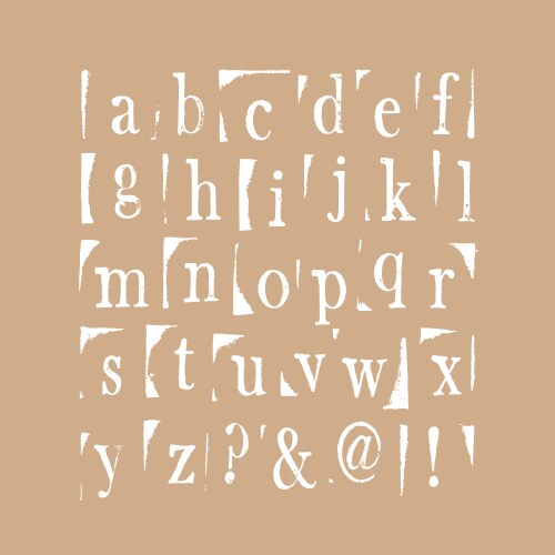 Latin stamp font abc Royalty Free Vector Image