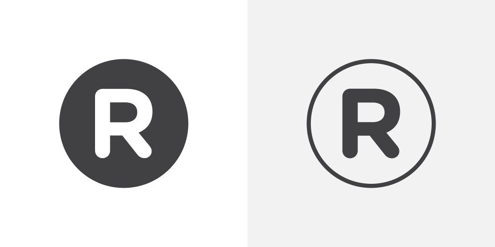 White Registered Trademark Symbol Vector Images (over 1,700)