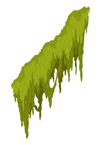 Cartoon jungle moss shape green swamp Royalty Free Vector
