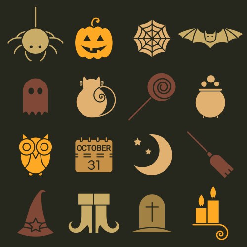 Halloween design elements collection Royalty Free Vector