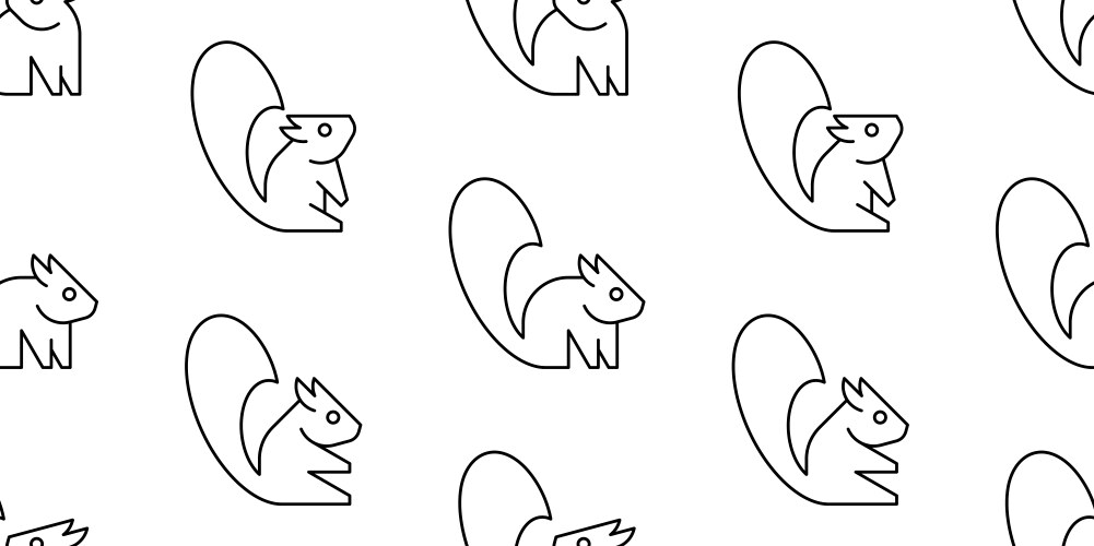 Seamless pattern with squirrels Royalty Free Vector Image