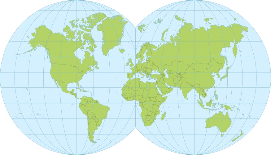 world map countries vector