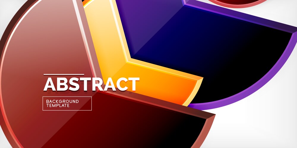 Glass reflective geometric round shapes background