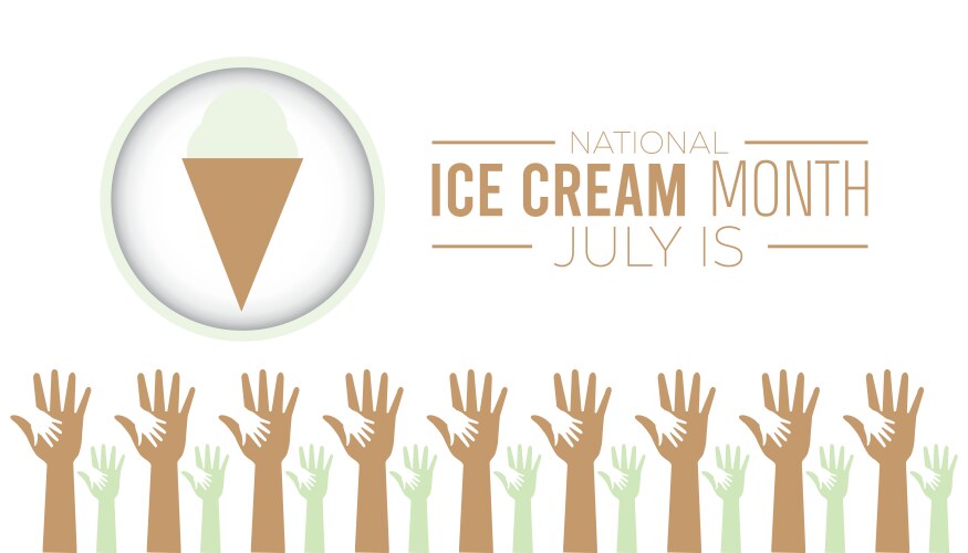 National ice cream month Royalty Free Vector Image