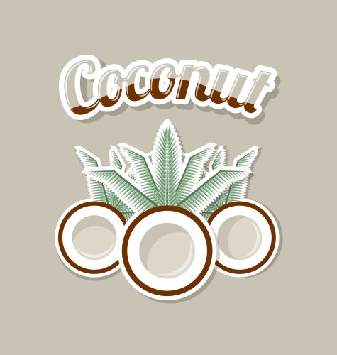 Coconut dabbing retro Royalty Free Vector Image