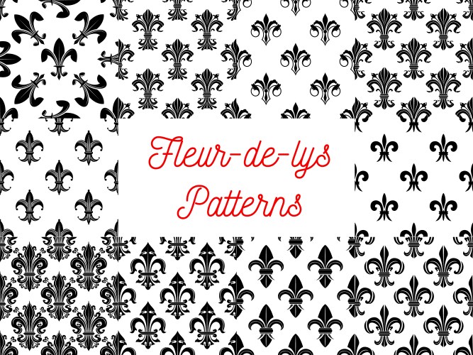 Classical french fleur-de-lis pattern Royalty Free Vector