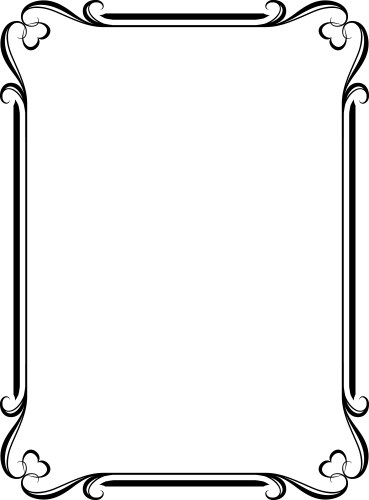 Simple ornamental decorative frame Royalty Free Vector Image