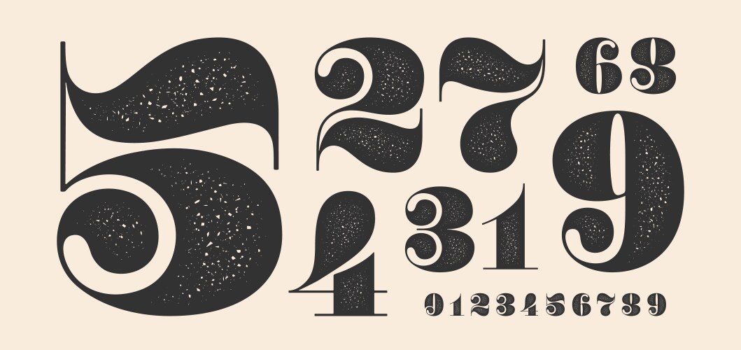 Calligraphy Number Vector Images (over 39,000)