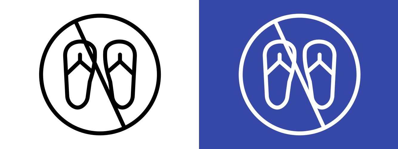 Sandals logo sign outline Royalty Free Vector Image