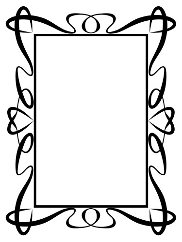 Black calligraphy ornamental decorative frame Vector Image