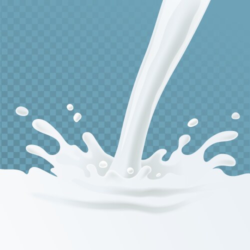 Milk pouring Royalty Free Vector Image - VectorStock