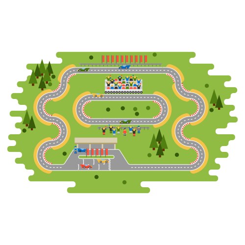 Race track Royalty Free Vector Image - VectorStock