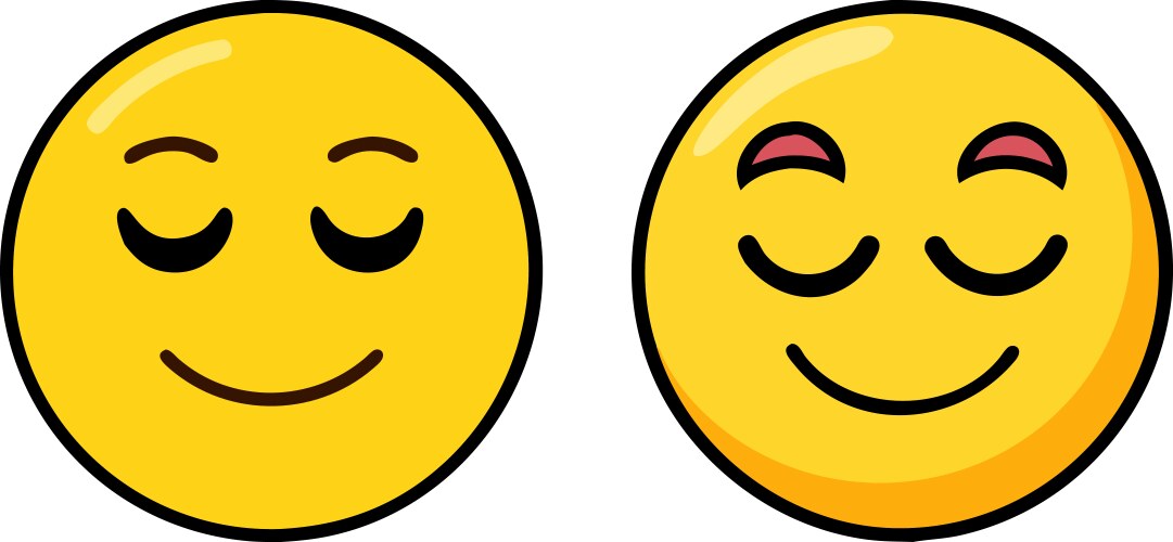 Disappointed but relieved face emoji icon Vector Image