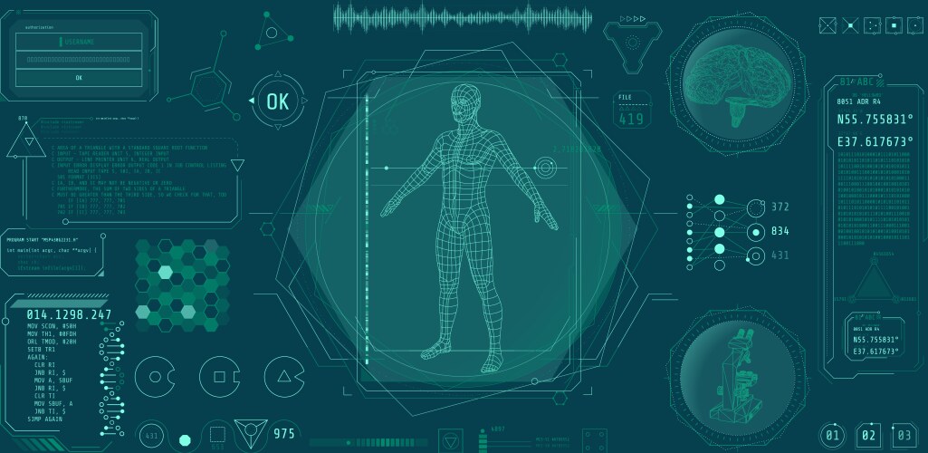 Hud gui interface 001 Royalty Free Vector Image