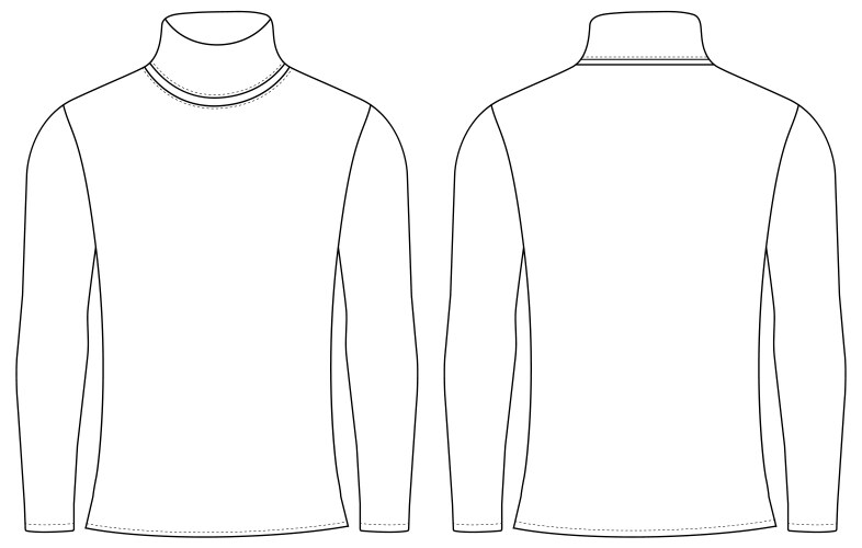 Round Neck T-Shirt Template Vector Images (over 540)
