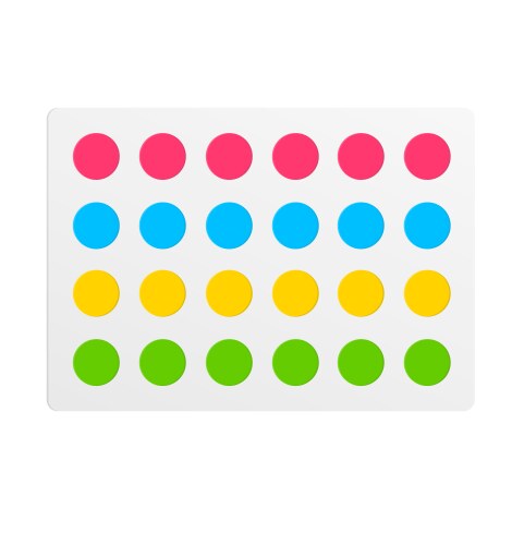 Twister game board and mat with color circles set Vector Image