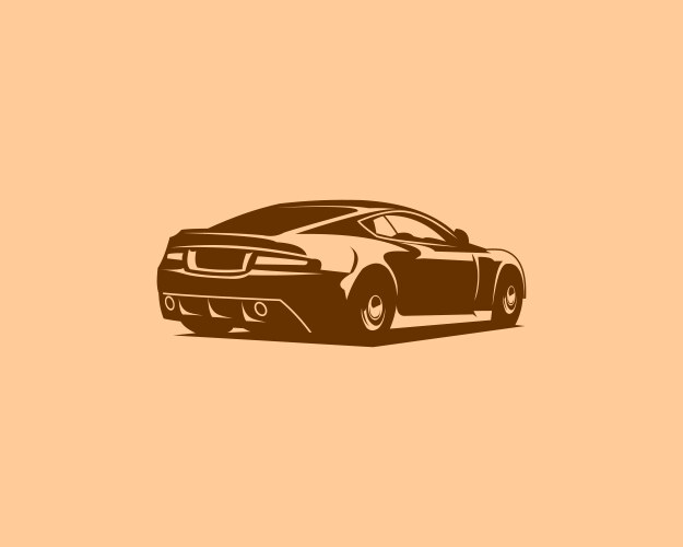 1964 aston martin dbs logo silhouette isolated Vector Image