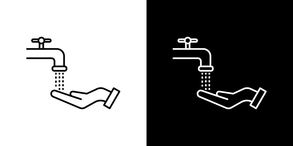 Ablution icon set ramadan wudhu symbol islamic Vector Image
