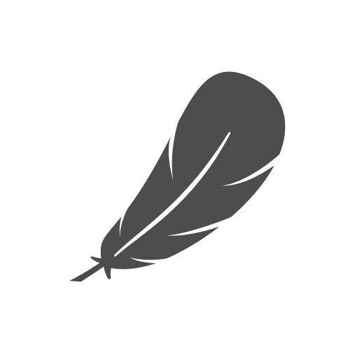 Cartoon sticker bird feather Royalty Free Vector Image