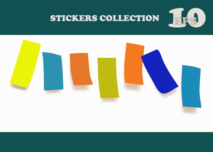 Colored templates for notes with drawings cute Vector Image