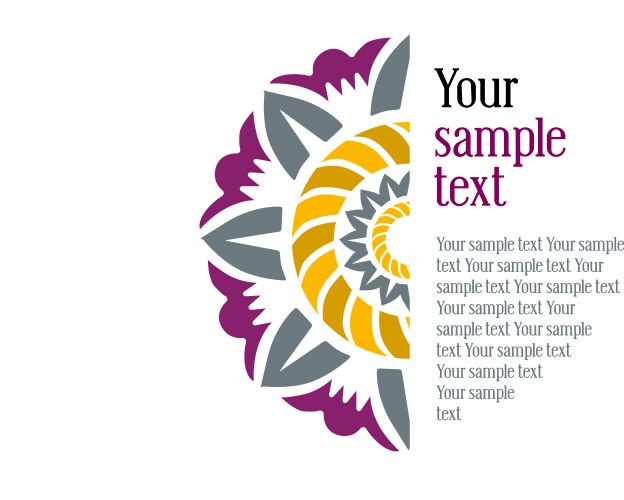 Half ornament frame Royalty Free Vector Image - VectorStock