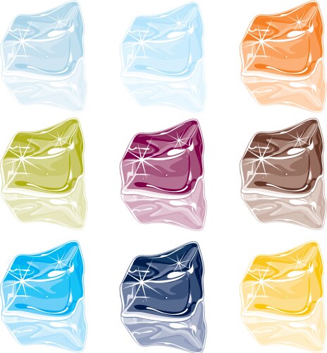 Ice cubes Royalty Free Vector Image - VectorStock