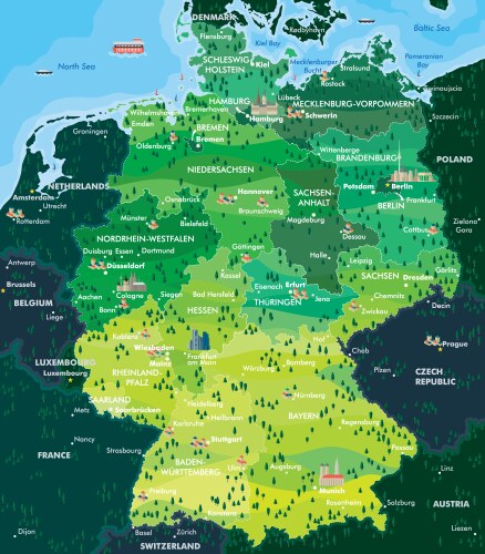 Germany Cities Map Vector Images (over 4,400)