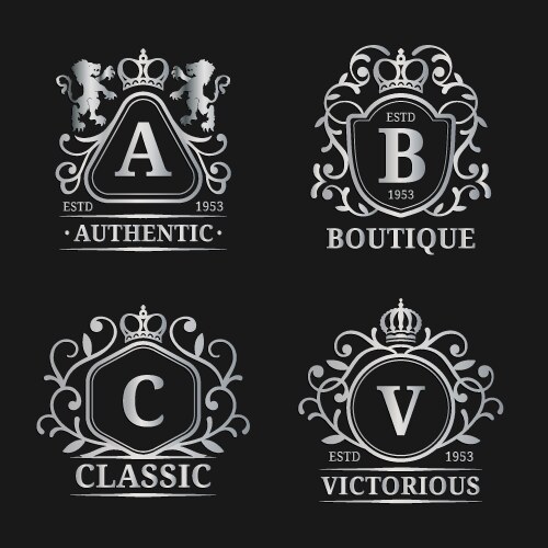 Luxury monogram frame ornamental monograms Vector Image