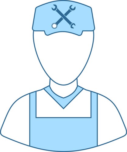 Mechanic icon on duty Royalty Free Vector Image