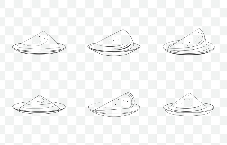 Print traditional south indian idli line art Vector Image