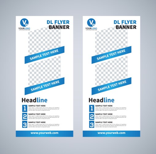 Dl flyer design template Royalty Free Vector Image