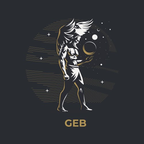 Geb egyptian god of the earth Royalty Free Vector Image