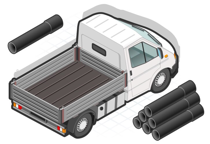 Isometric van Royalty Free Vector Image - VectorStock