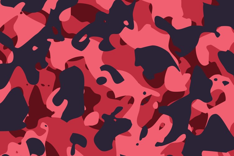Red military camouflage pattern background banner Vector Image