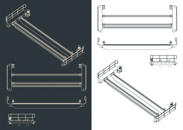 High voltage cable drum blueprints Royalty Free Vector Image