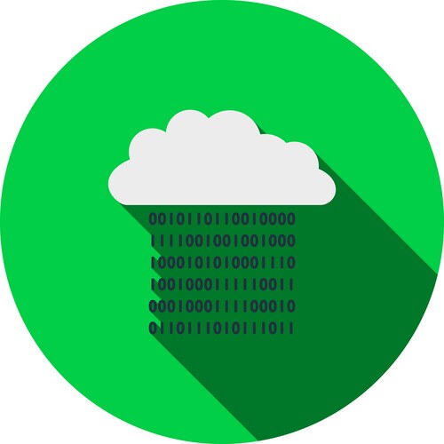 Cloud data stream icon Royalty Free Vector Image