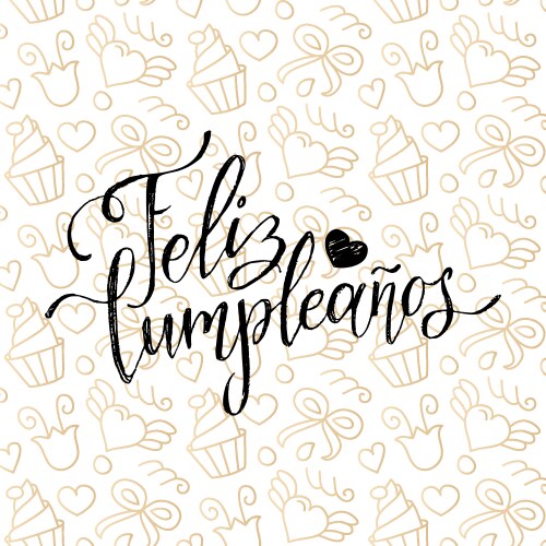 Feliz Cumpleanos Vector Images (over 130)
