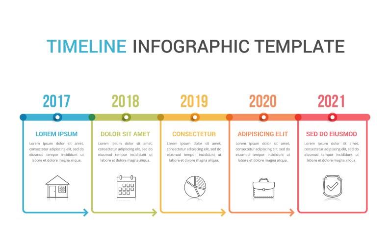 Timeline infographics Royalty Free Vector Image