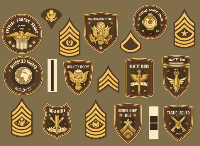 US Army Sergeant First Class Rank Insignia – Royalty-Free Vector ...
