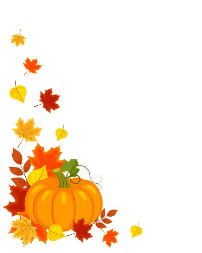 Autumn turkey border template Royalty Free Vector Image