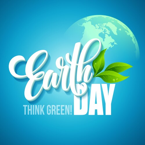 Earth Day Poster With Planet Infrastructure Vector Image