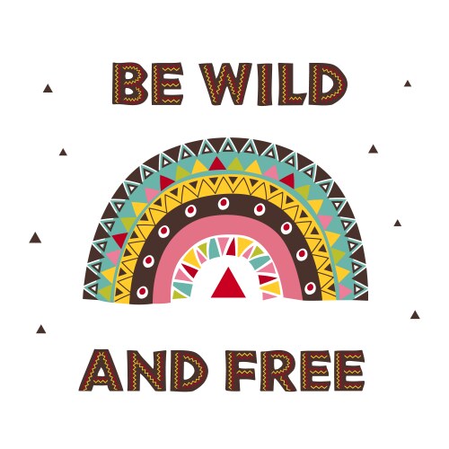 Poster with tribal bear and tent Royalty Free Vector Image